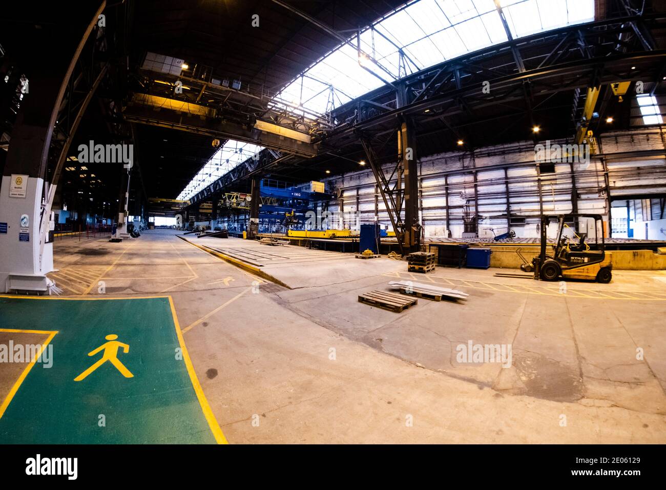 Flensburg, Germany. 30th Dec, 2020. Work equipment stands in a ...