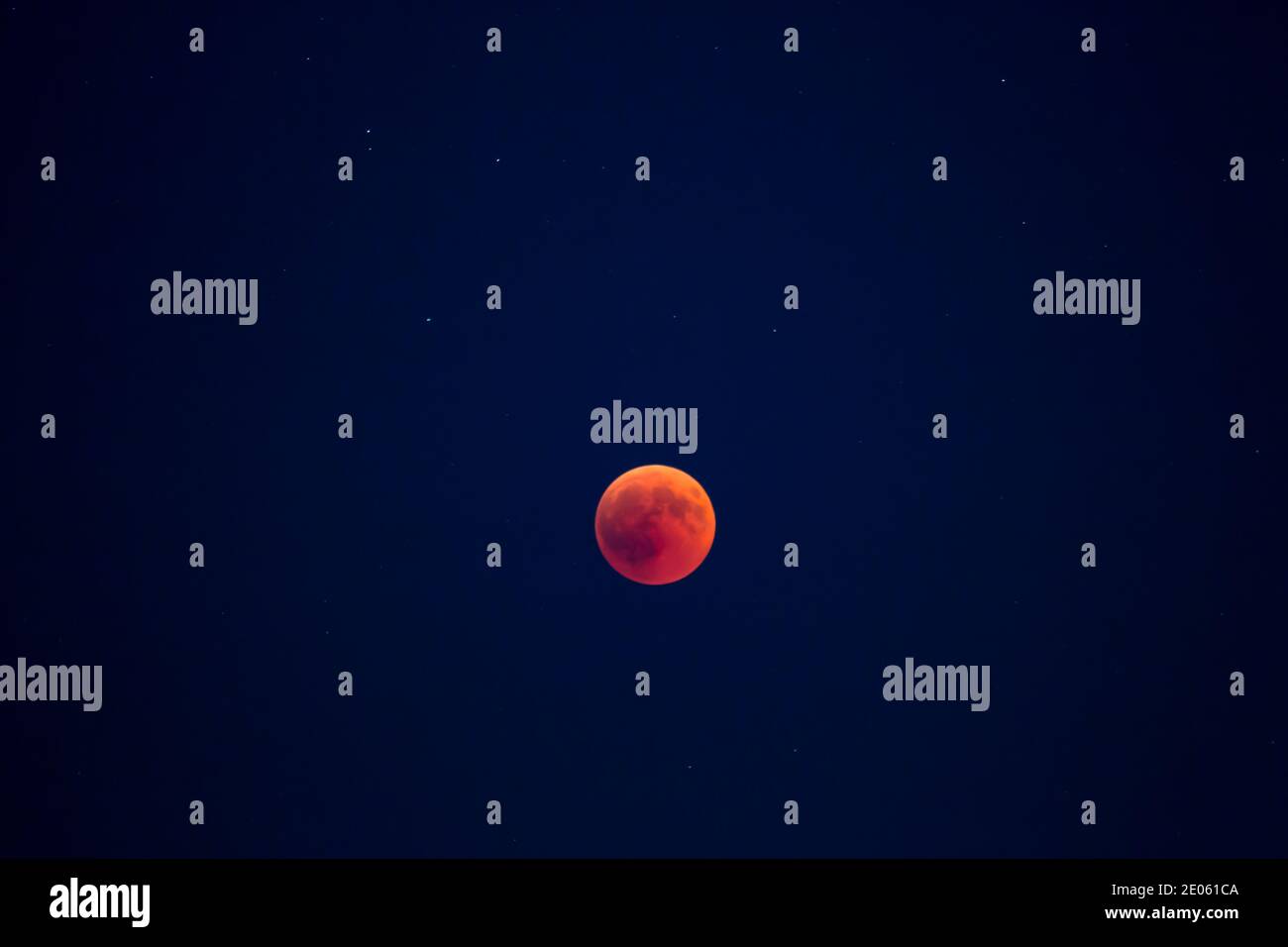 Blood moon during total lunar eclipse over Germany, July 2018 Stock Photo - Alamy