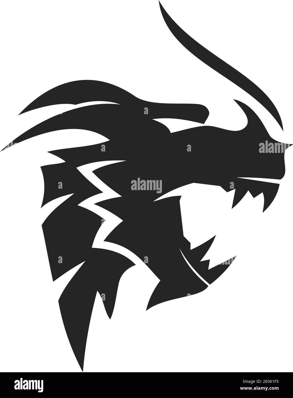 Dragon head Angry Fire mascot Design Stock Vector Image & Art - Alamy