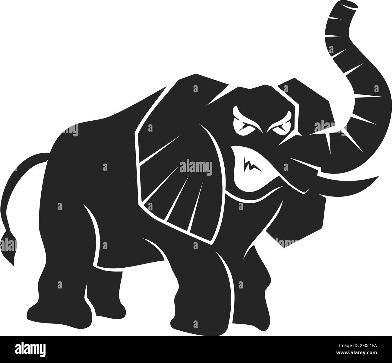 elephant Angry Monster mascot Template Stock Vector Image & Art - Alamy