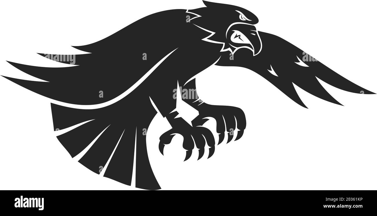 eagle Fly Angry character sport mascot Design Stock Vector Image & Art ...
