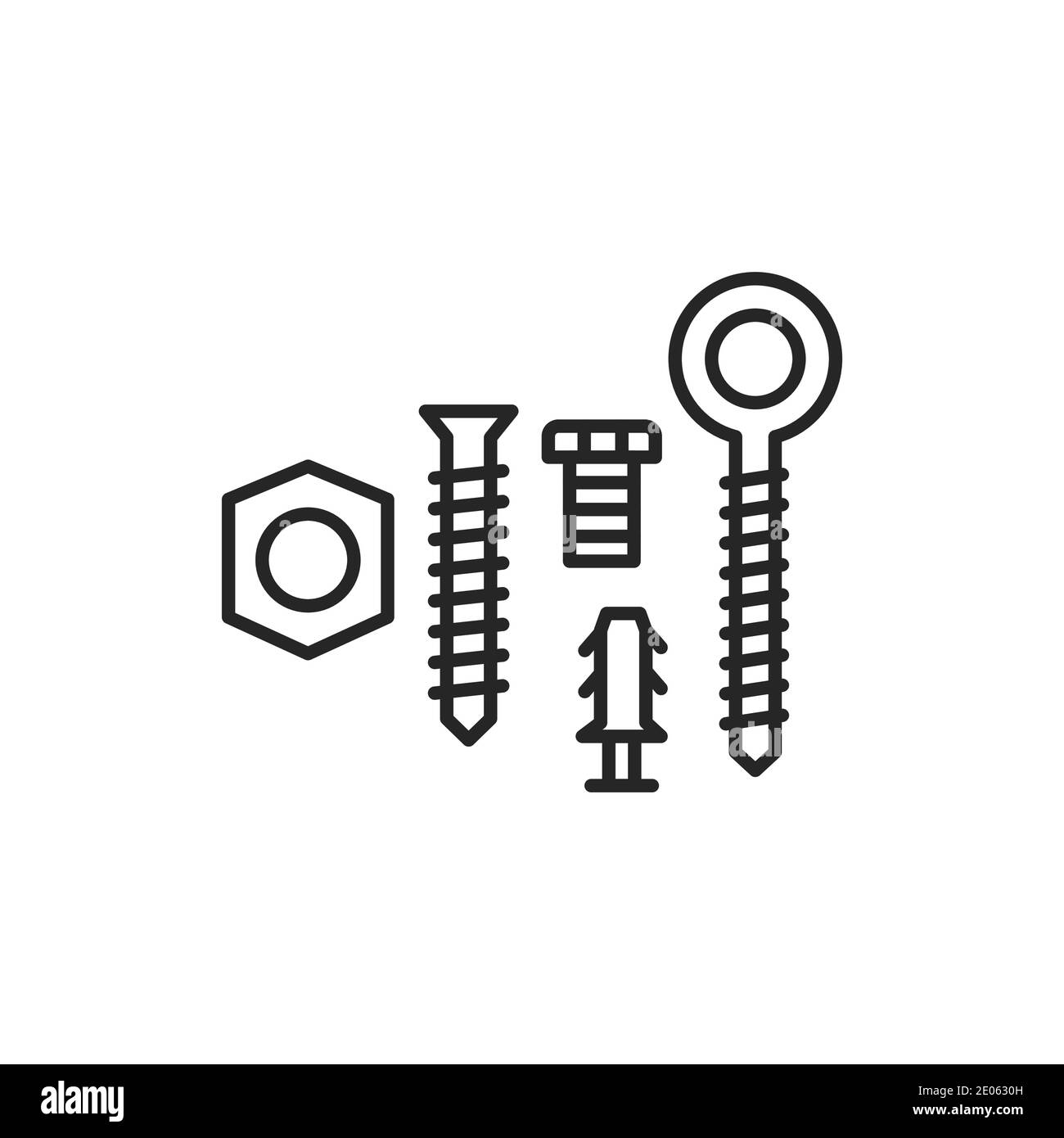 Types of bolts Cut Out Stock Images & Pictures - Alamy