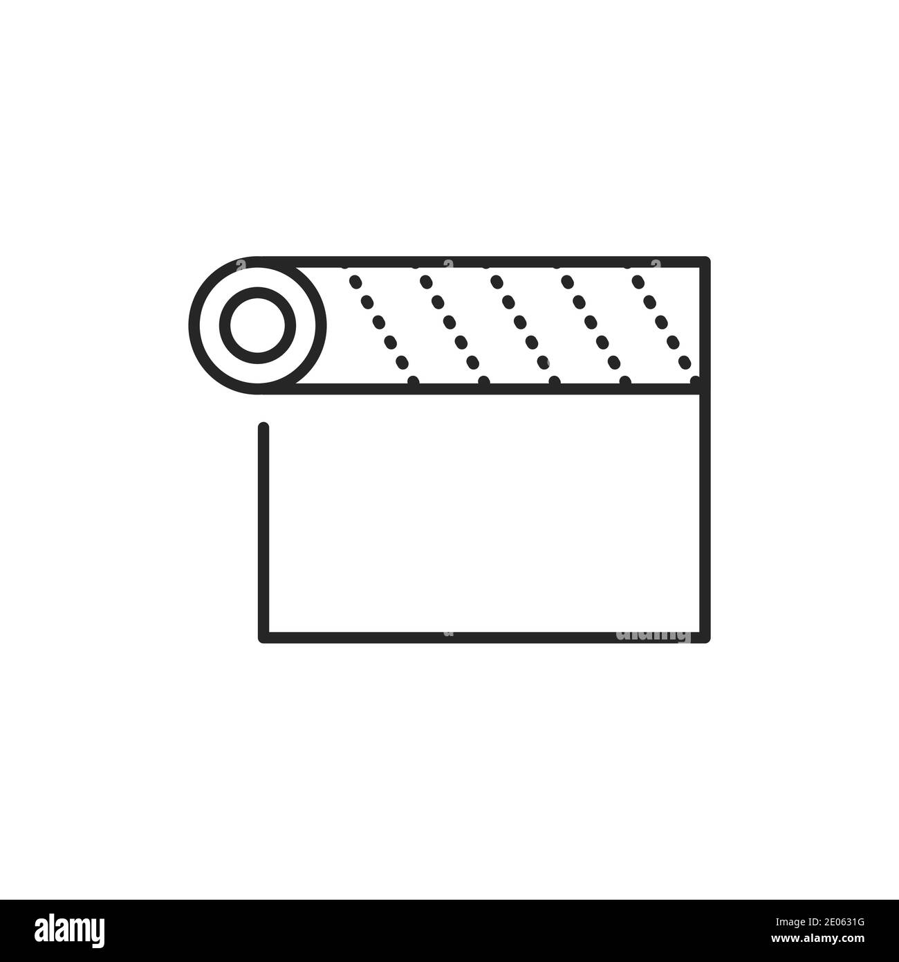 Roll wallpaper color line icon. Pictogram for web page, mobile app ...