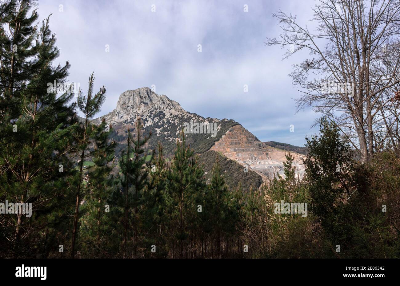 mountain landscape in the basque country Stock Photo - Alamy
