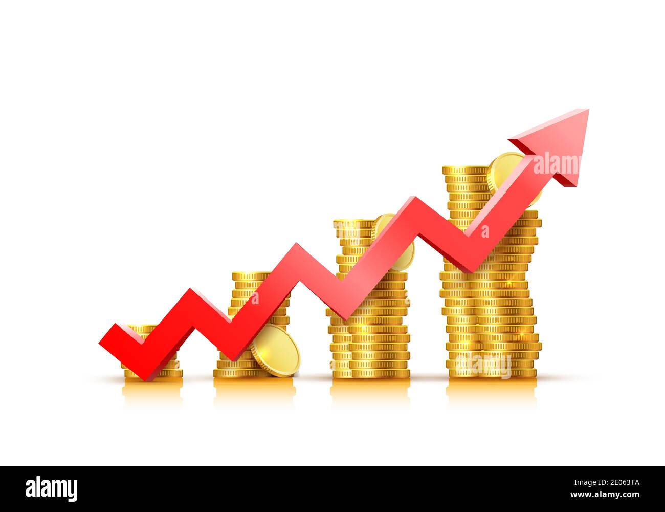 Growth Arrow Clear Background Growth Arrow Icon In Flat Style. Revenue