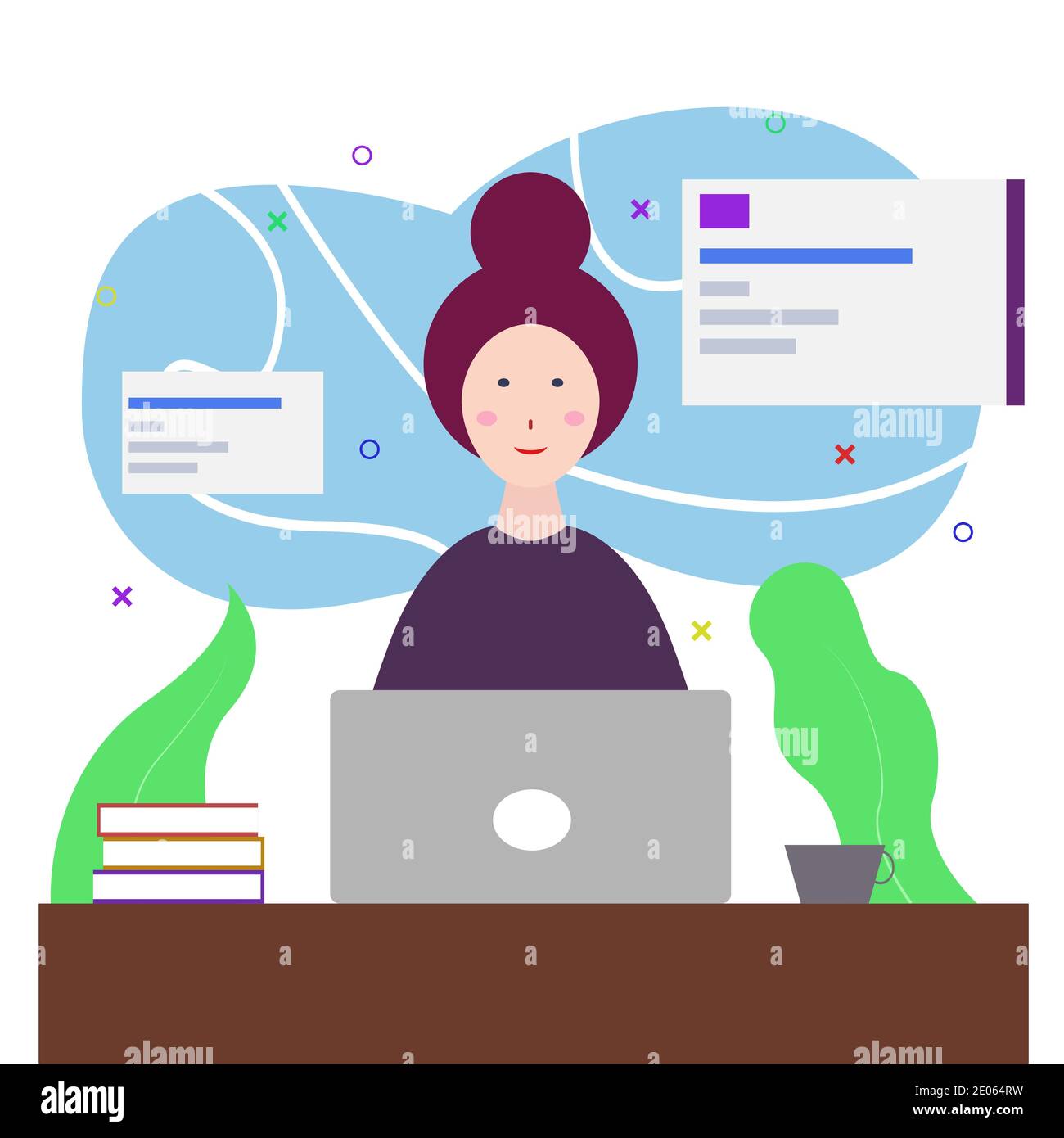 Woman vector work Stock Vector Images - Alamy