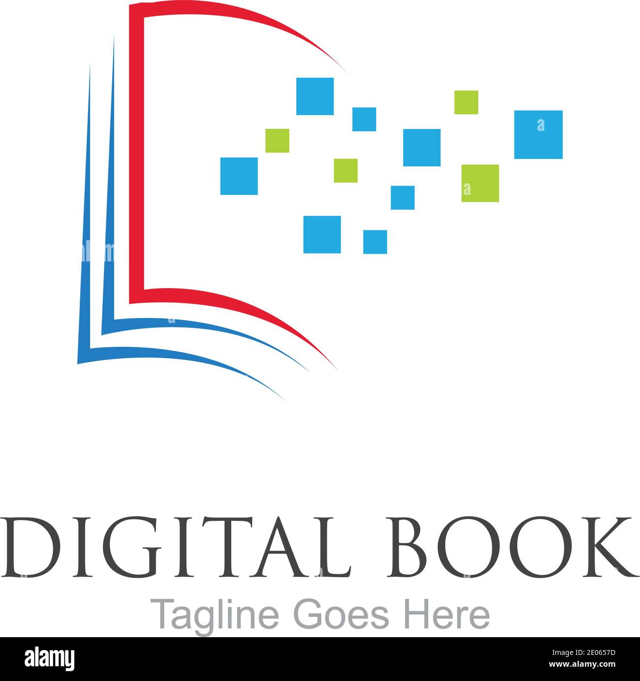Digital book logo technology vector icon design Stock Vector Image ...