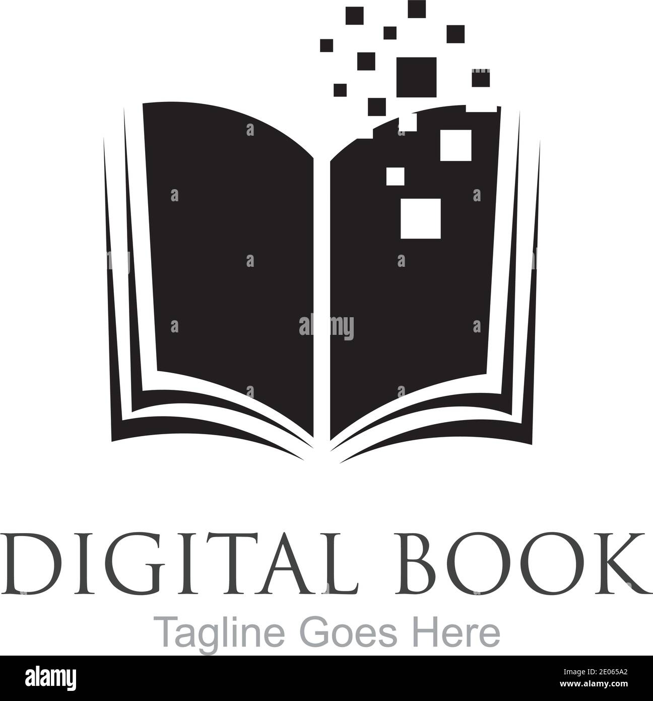 Digital book logo technology vector icon design Stock Vector Image ...