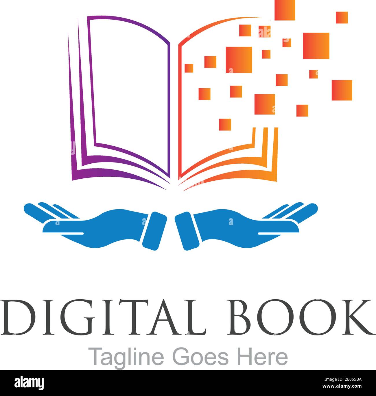 Digital book logo technology vector icon design Stock Vector Image ...