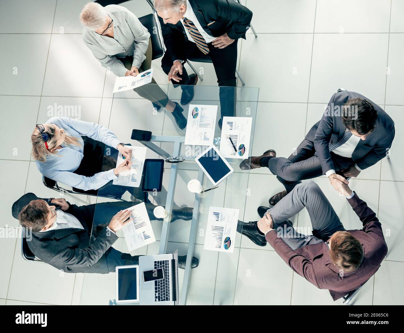 Business working together top view hi-res stock photography and images ...