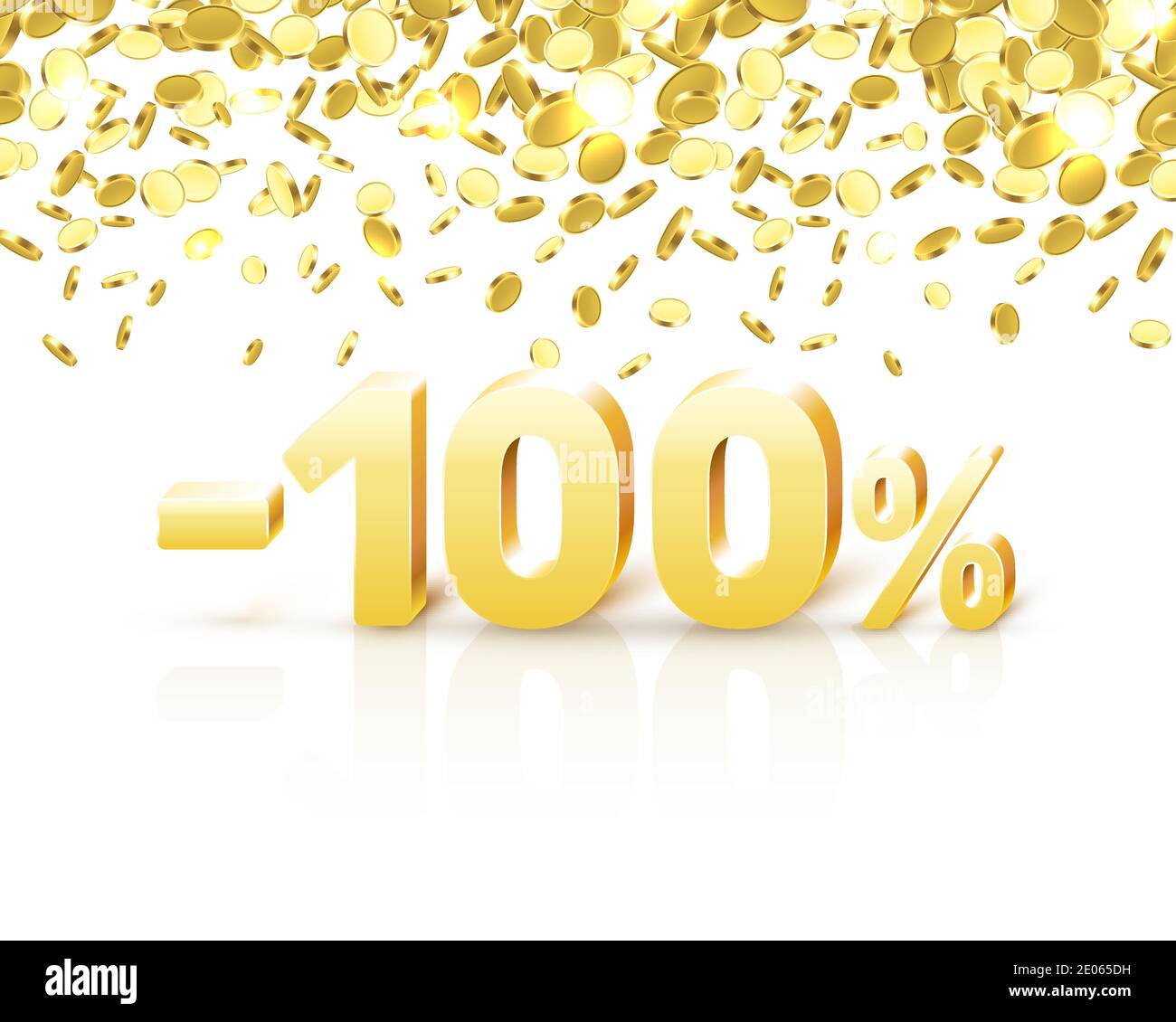 Big Discount, action with share discount percentage 100. Vector ...