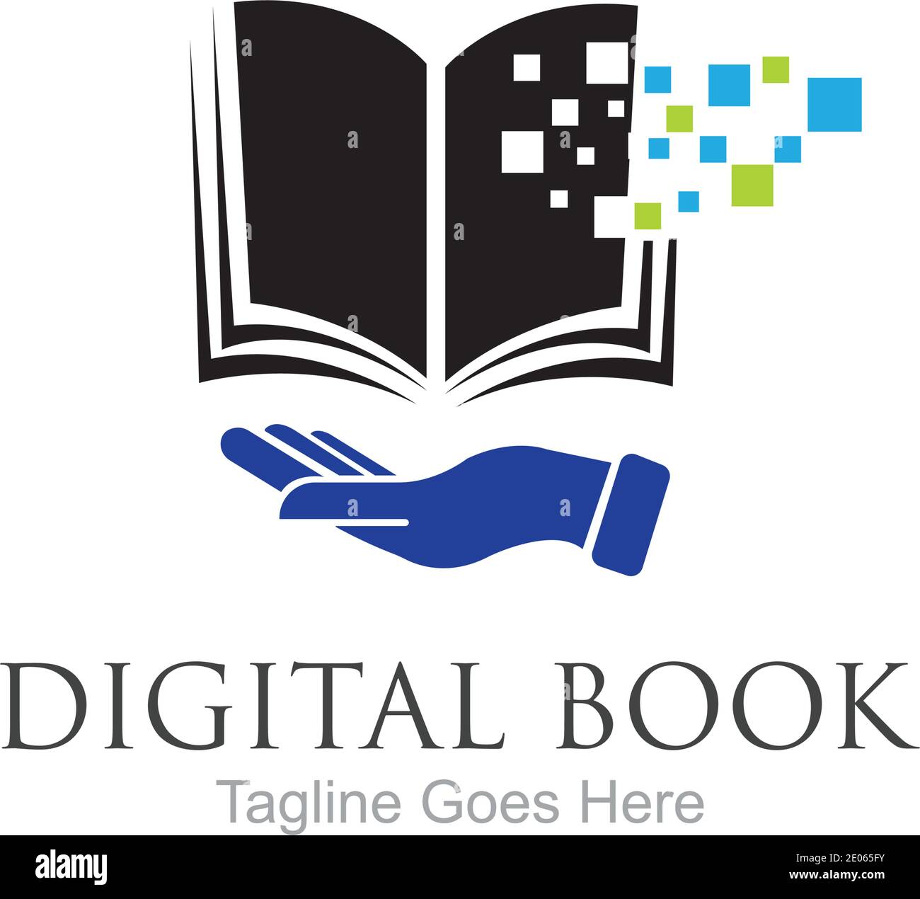 Digital book logo technology vector icon design Stock Vector Image ...