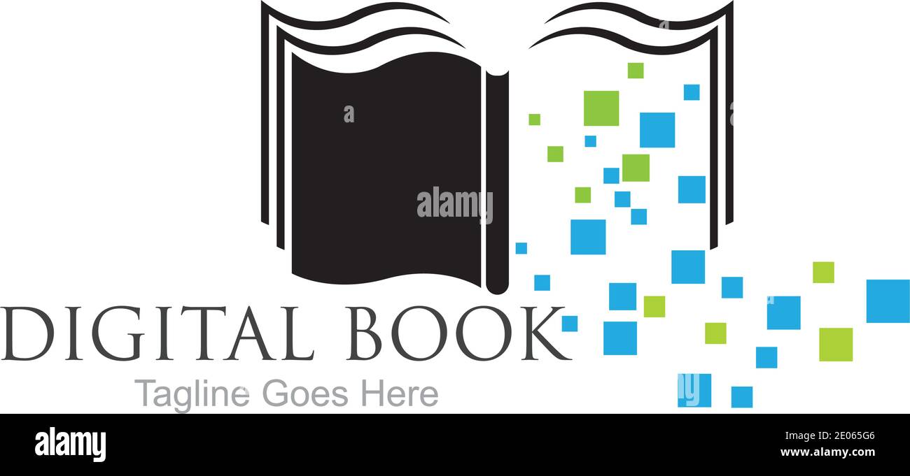 Digital book logo technology vector icon design Stock Vector Image ...