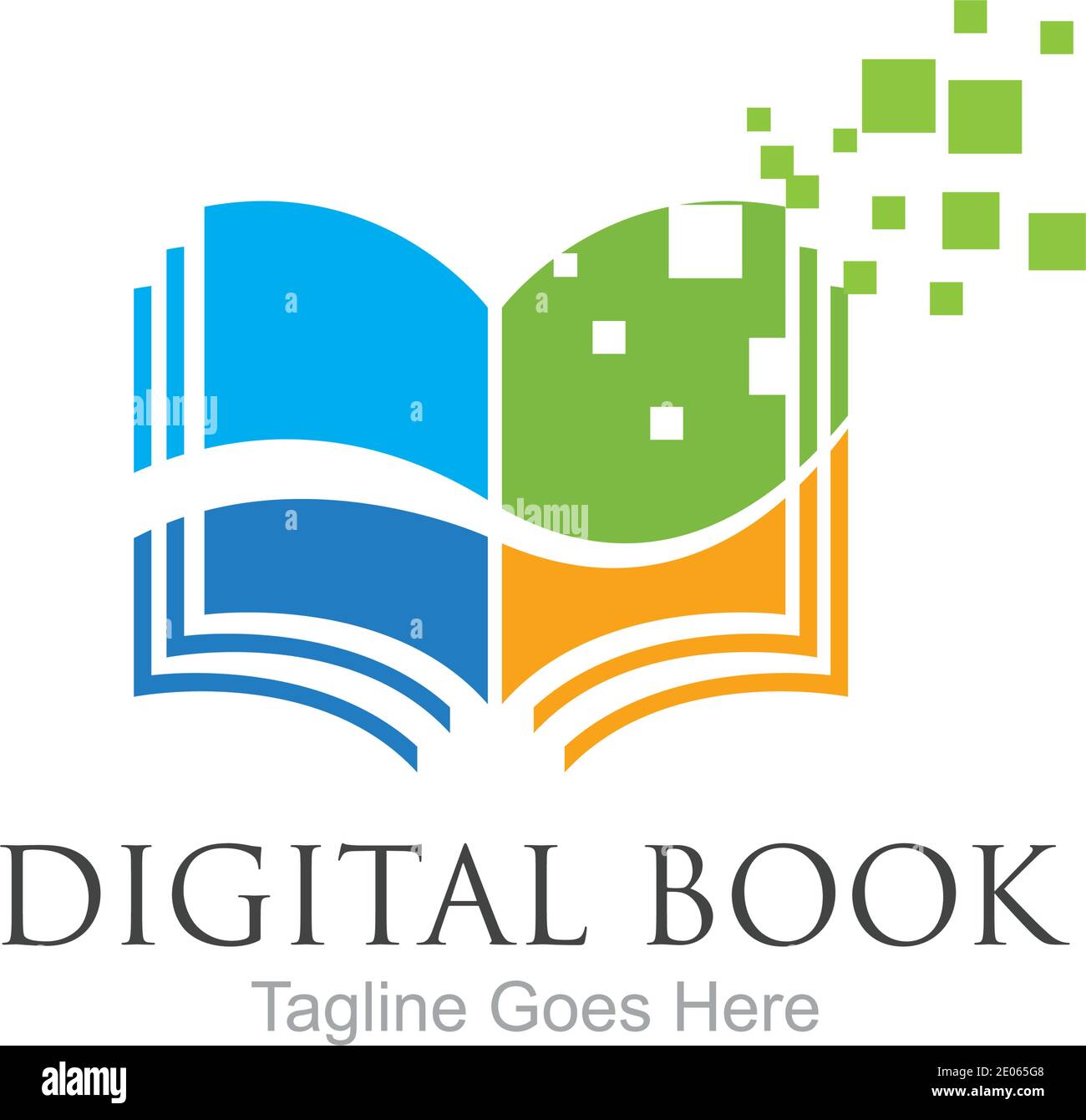 Digital book logo technology vector icon design Stock Vector Image ...
