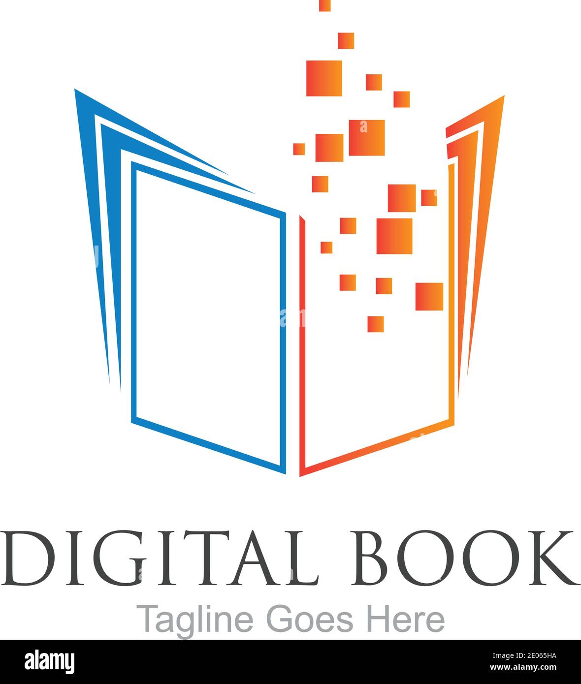 Digital book logo technology vector icon design Stock Vector Image ...