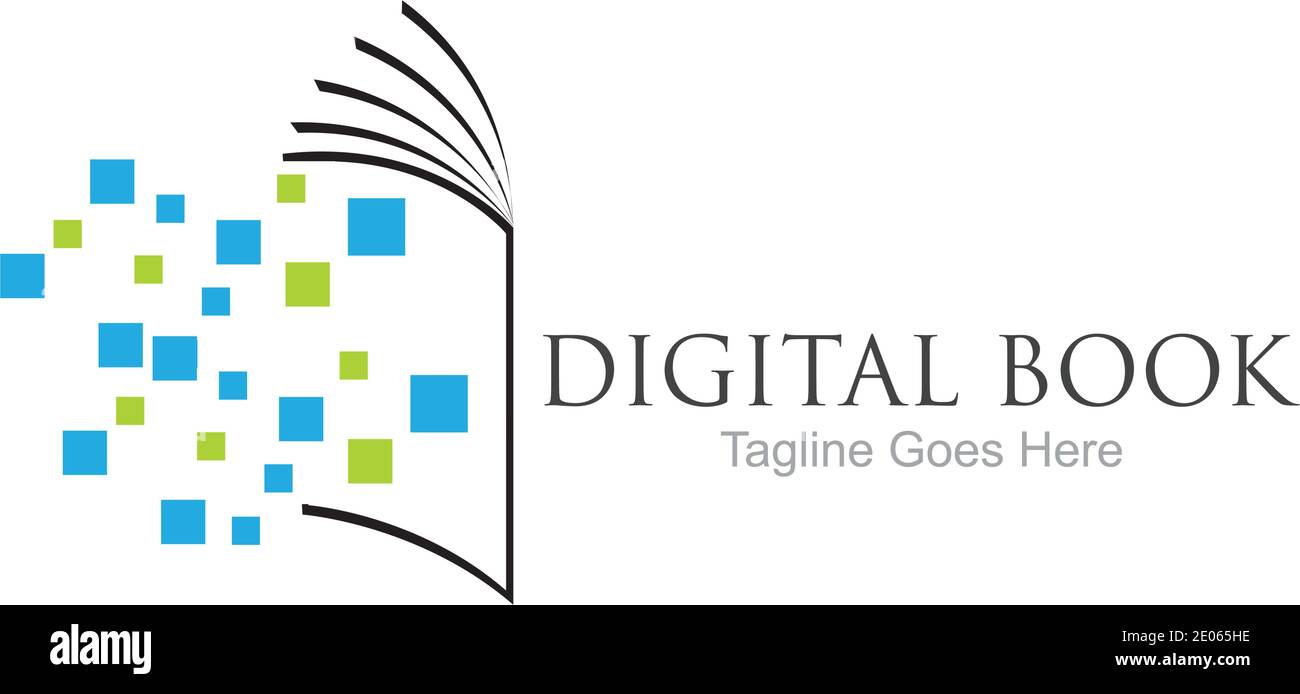 Digital book logo technology vector icon design Stock Vector Image ...