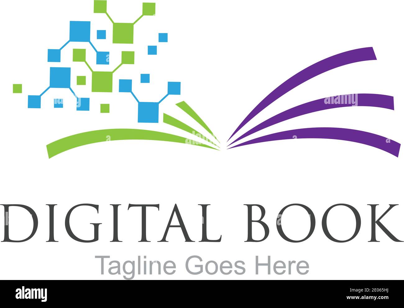 Digital book logo technology vector icon design Stock Vector Image ...