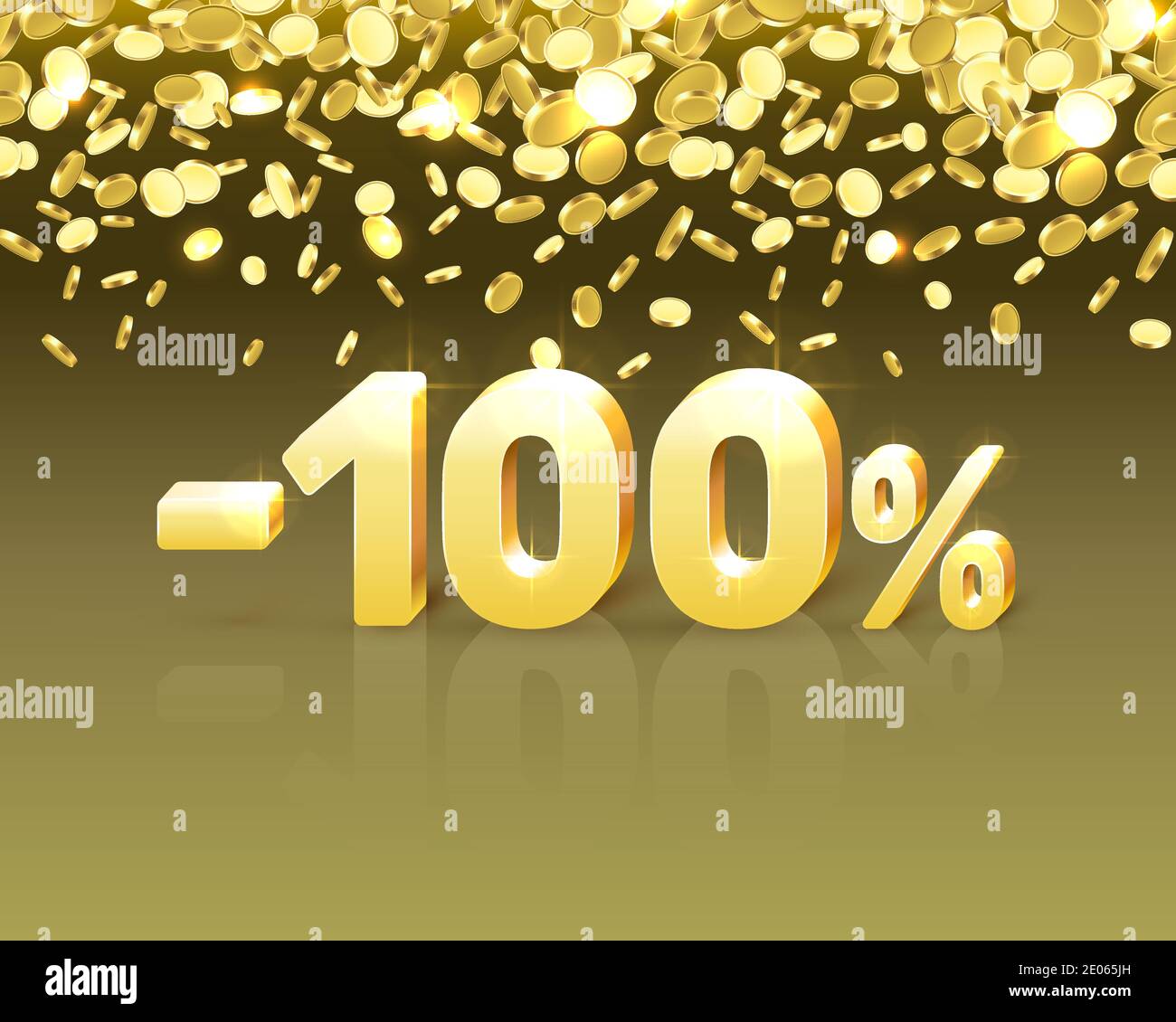 Big Discount, action with share discount percentage 100. Vector ...