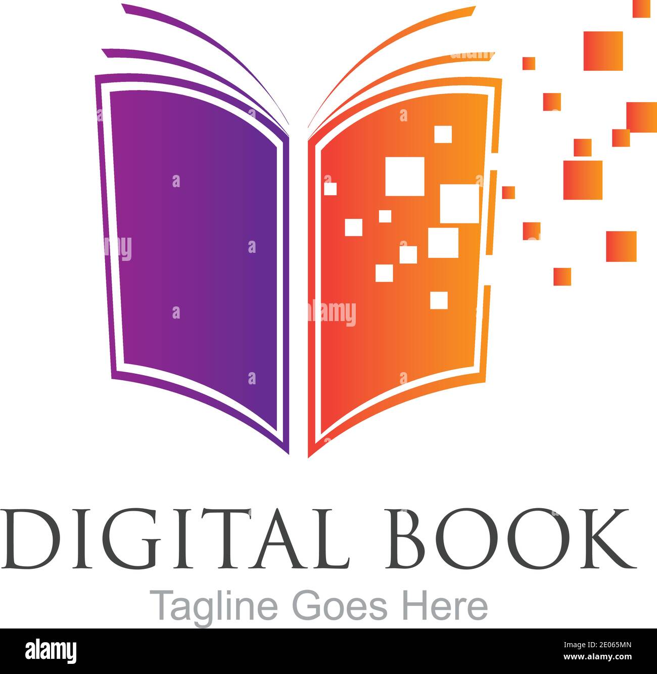 Digital book logo technology vector icon design Stock Vector Image ...