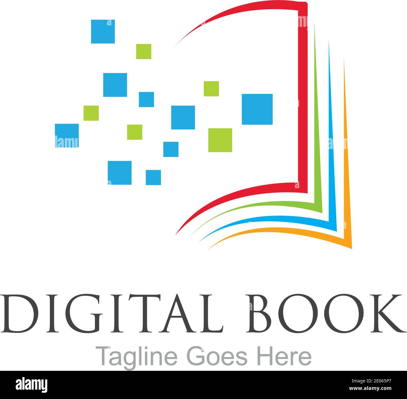 Digital book logo technology vector icon design Stock Vector Image ...