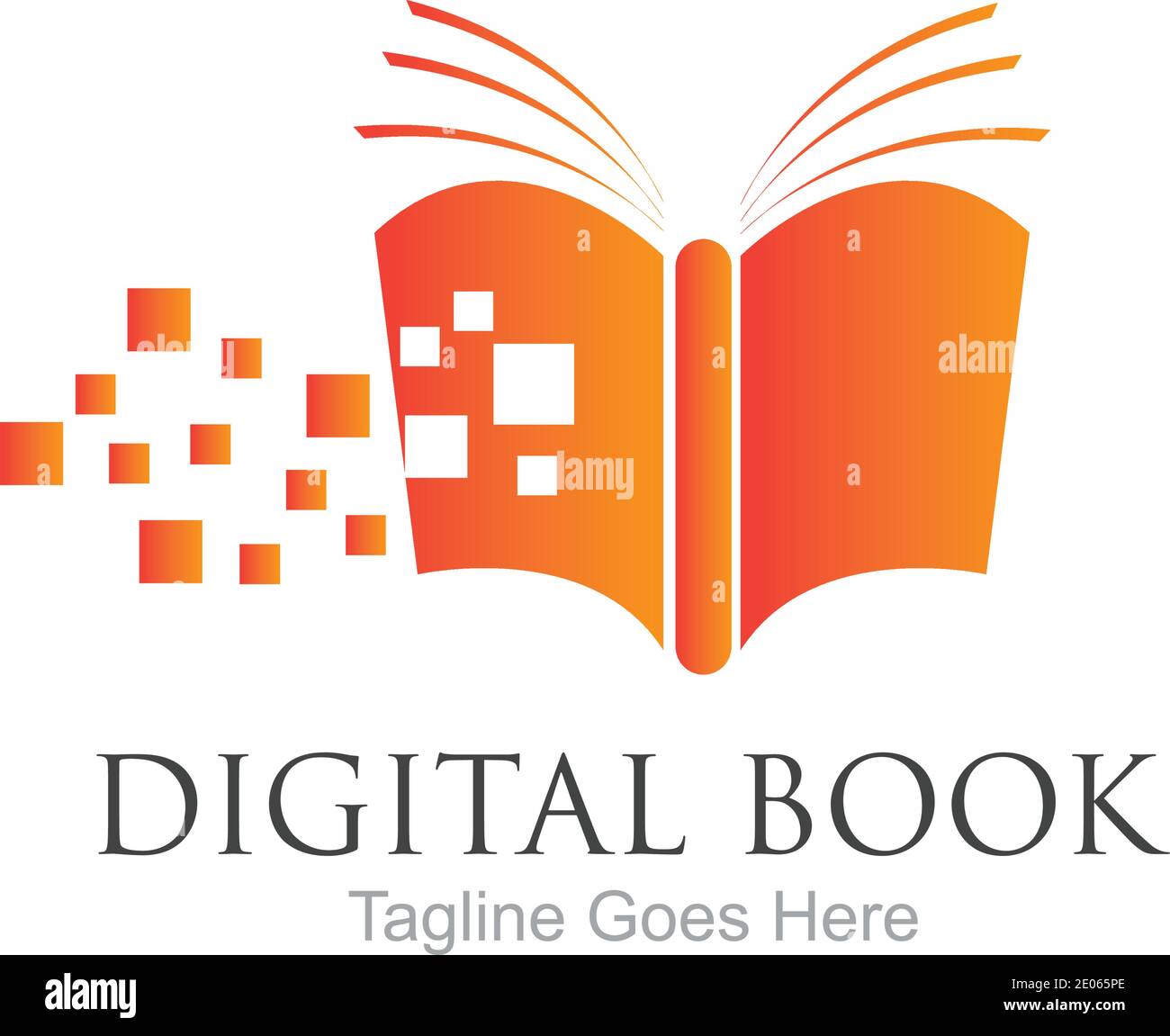 Digital book logo technology vector icon design Stock Vector Image ...