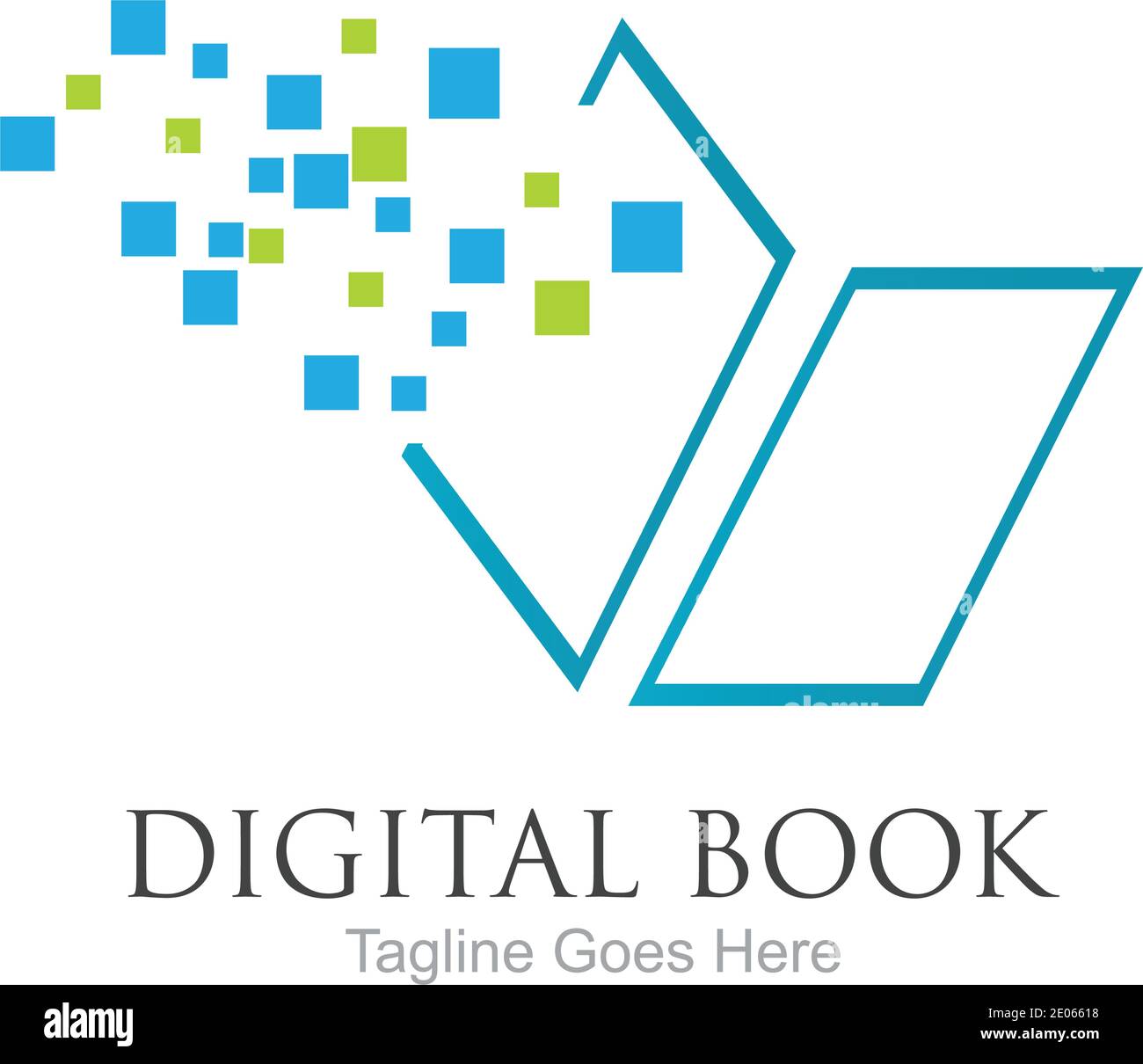 Digital book logo technology vector icon design Stock Vector Image ...