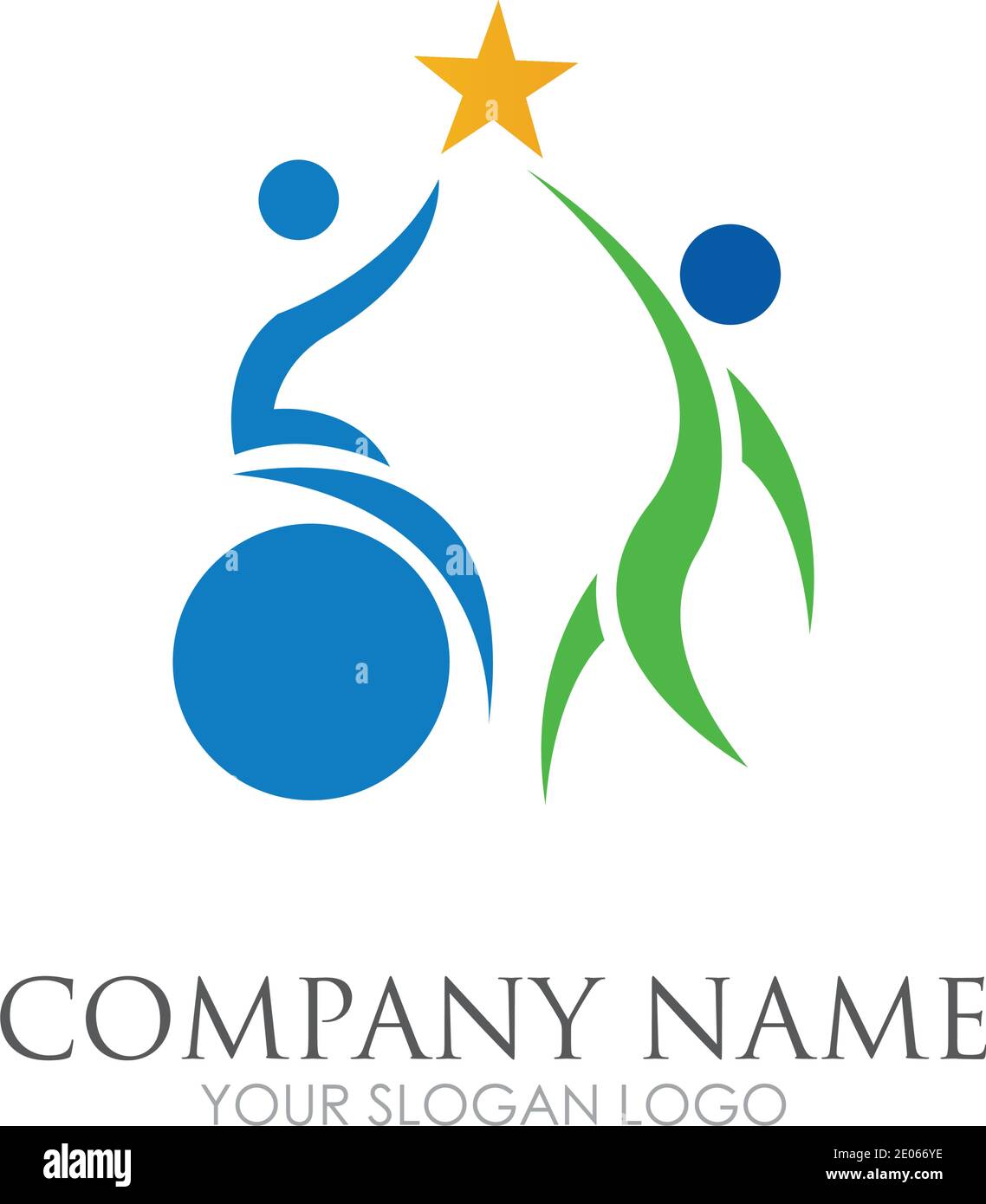 disability logo vector illustration design template - vector Stock ...
