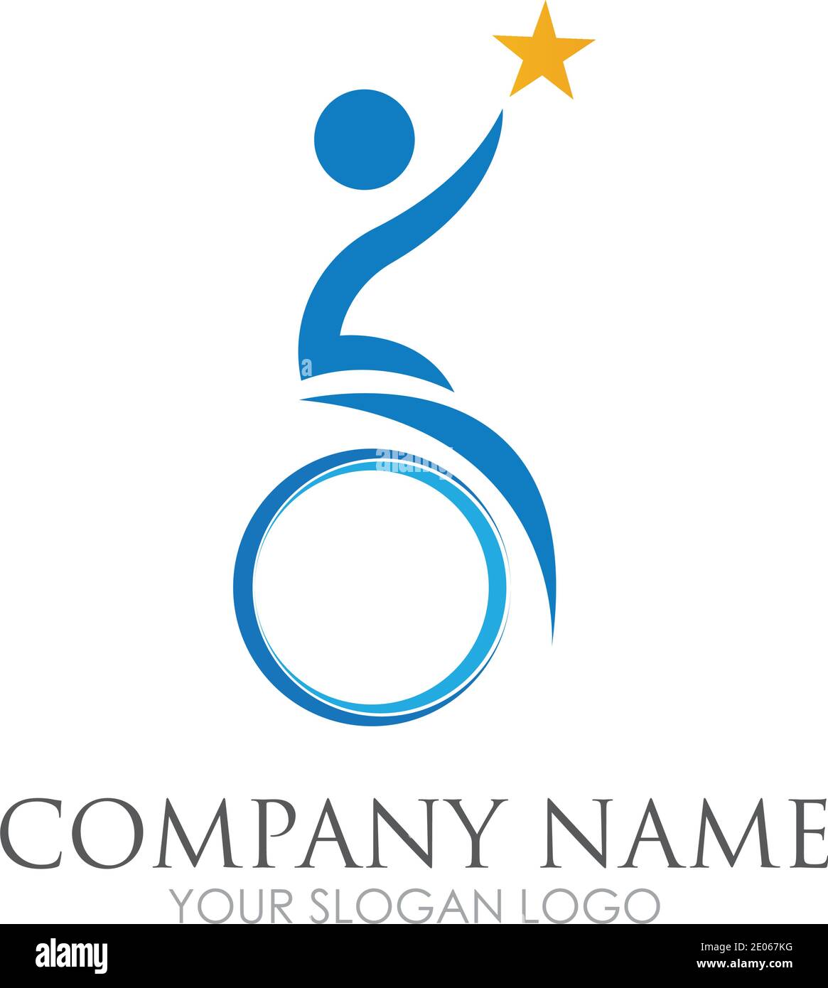 disability logo vector illustration design template - vector Stock ...