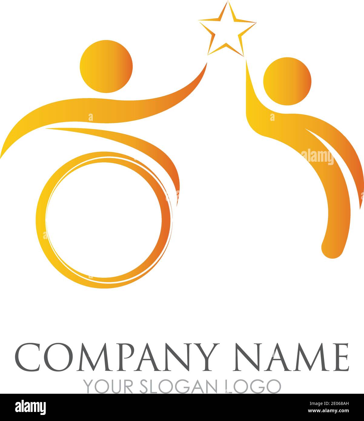 disability logo vector illustration design template - vector Stock ...