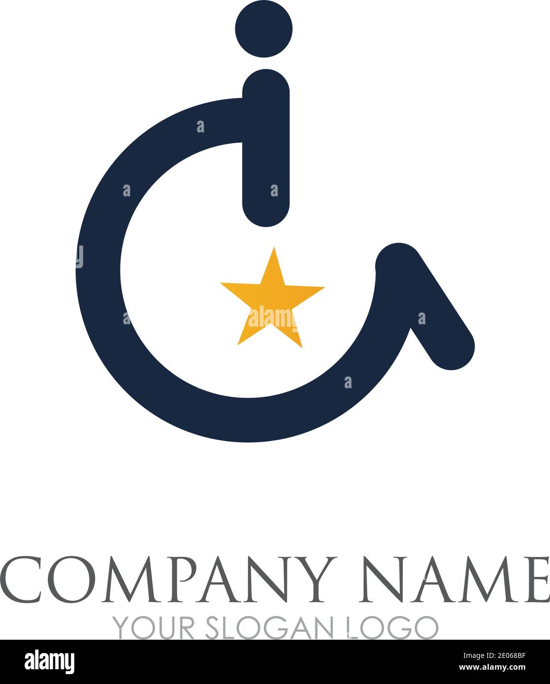 disability logo vector illustration design template - vector Stock ...