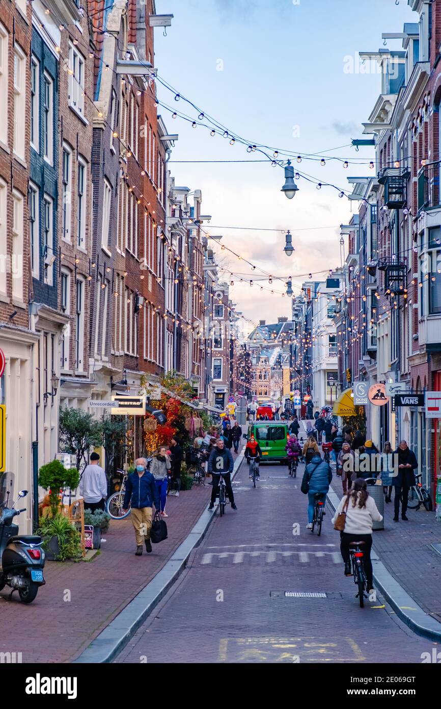 Amsterdam Netherlands December 2020, almost empty streets in December ...