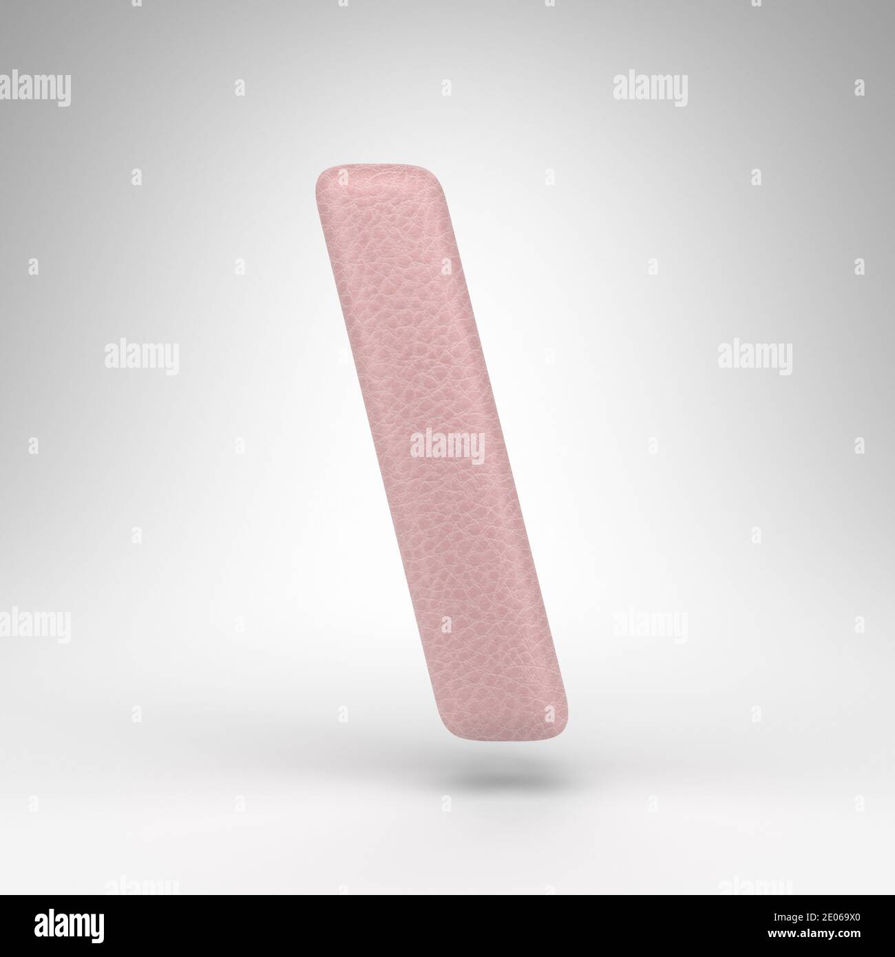 Back slash symbol on white background. Pink leather 3D rendered sign ...