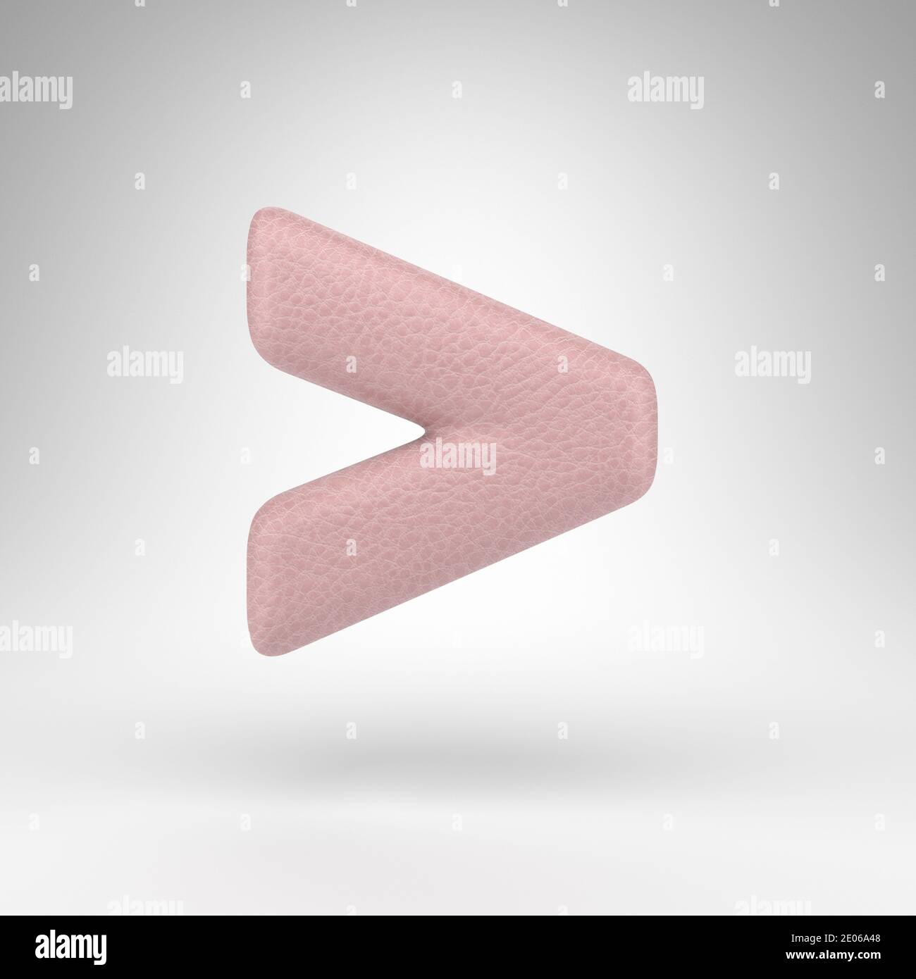 More than symbol on white background. Pink leather 3D rendered sign ...