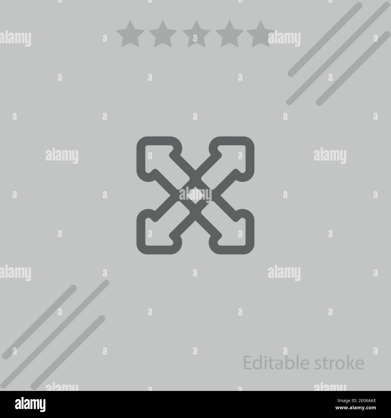 four arrows outline vector icon modern simple vector illustration Stock ...