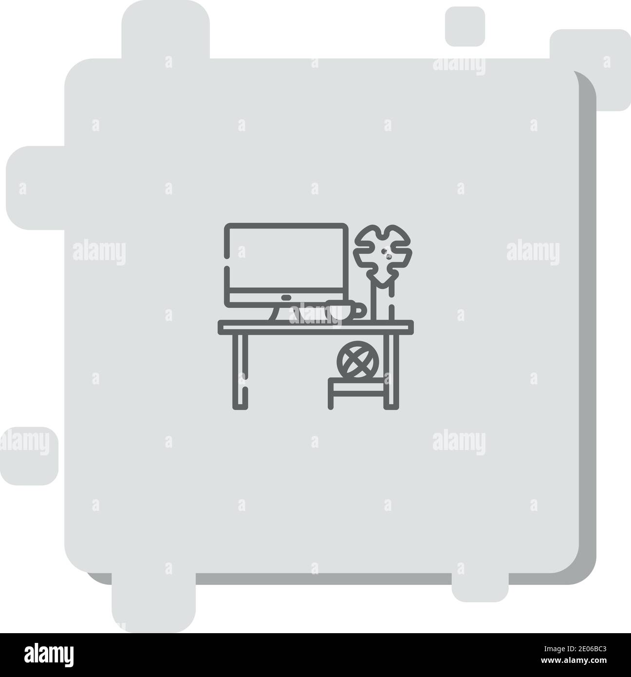 work table vector icon modern simple vector illustration Stock Vector ...