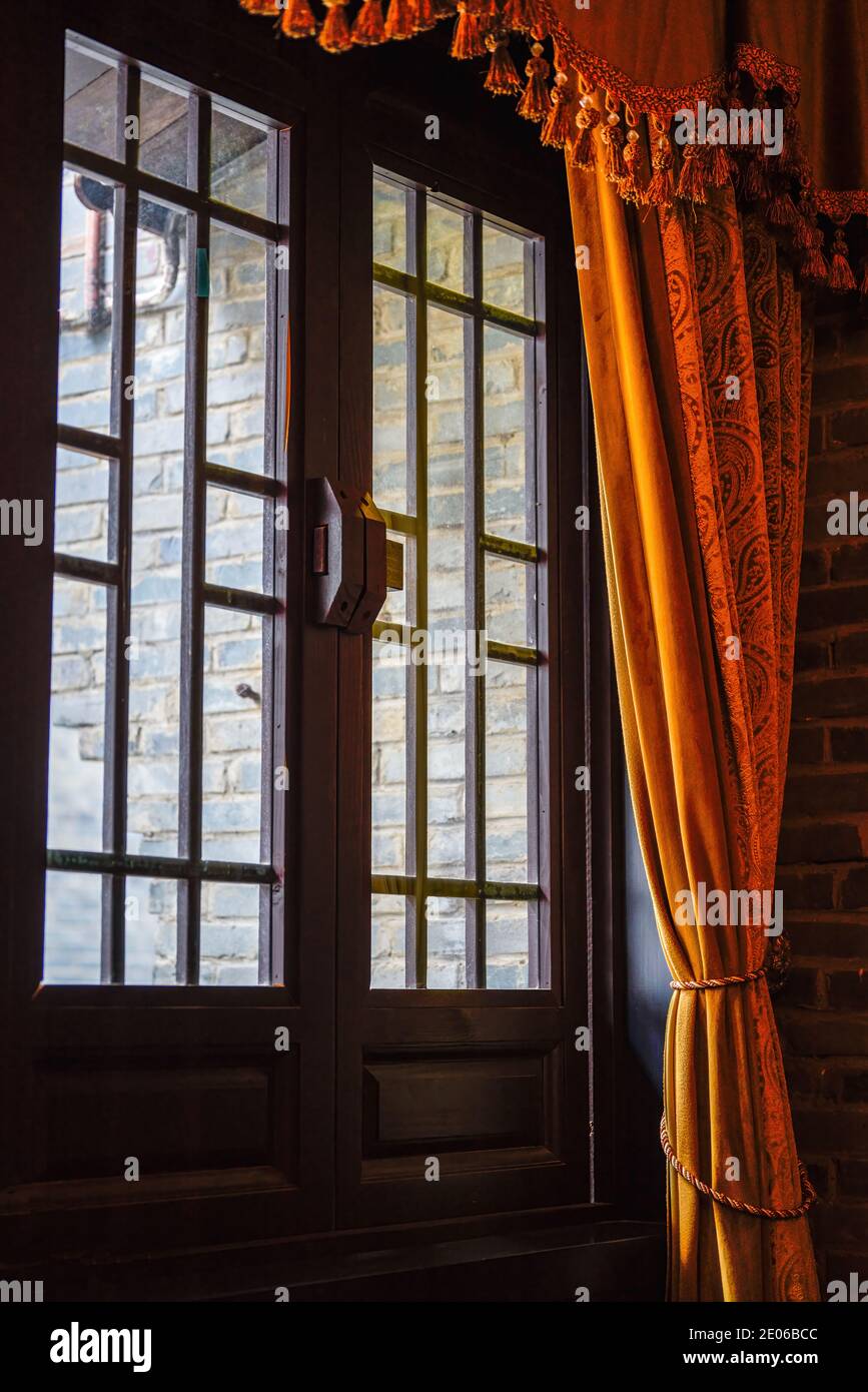 Ancient Chinese Architecture Interior Window High Resolution Stock ...