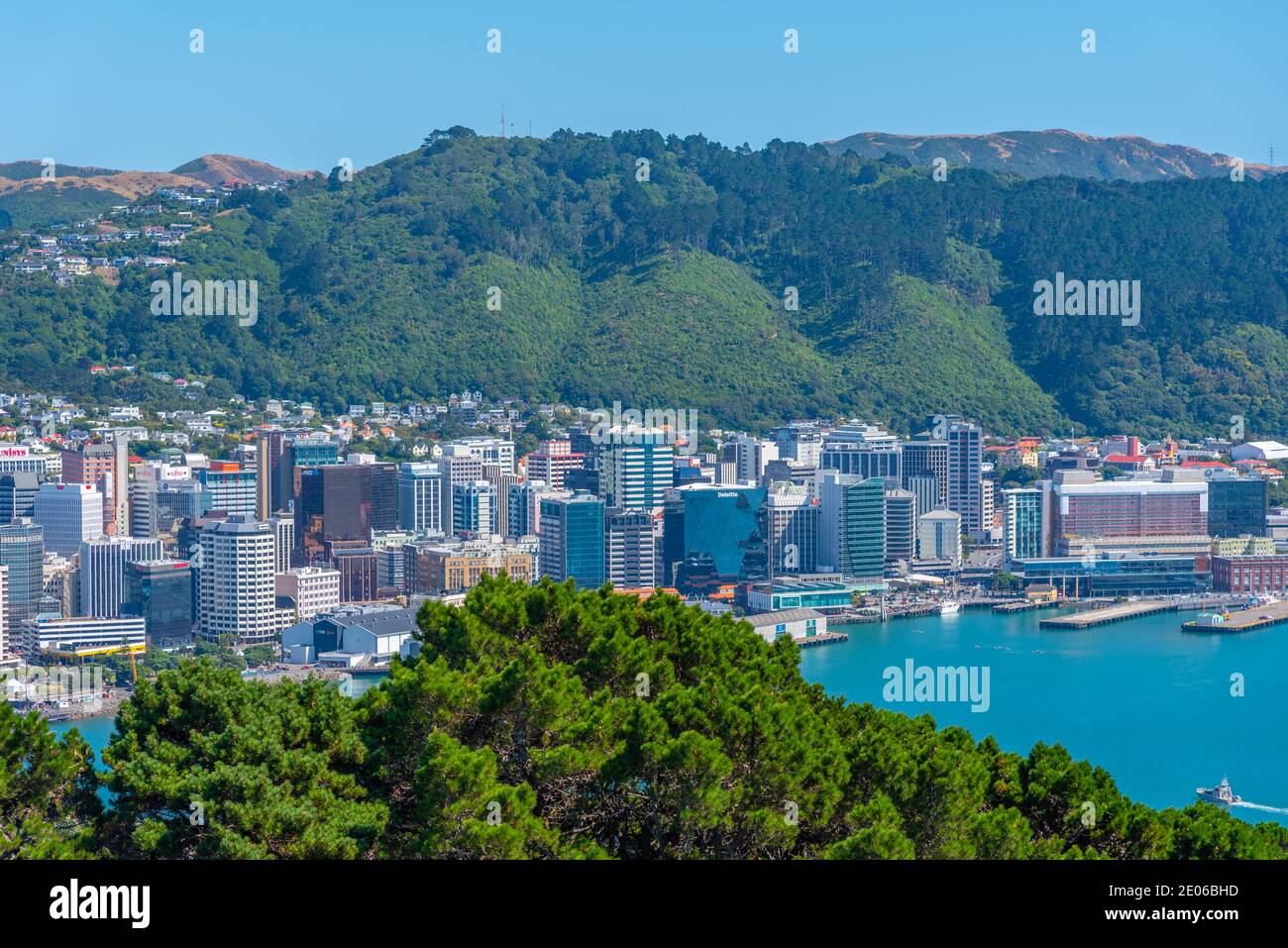 Aerial wellington city skyline victoria hi-res stock photography and ...