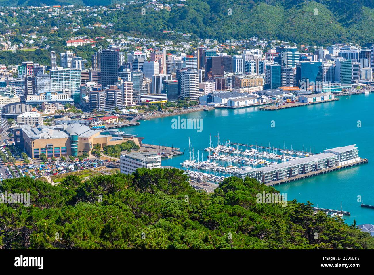 Aerial wellington city skyline victoria hi-res stock photography and ...