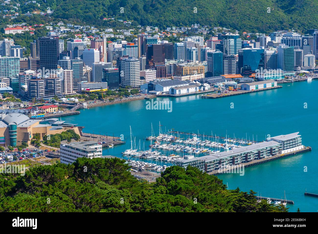 Aerial wellington city skyline victoria hi-res stock photography and ...