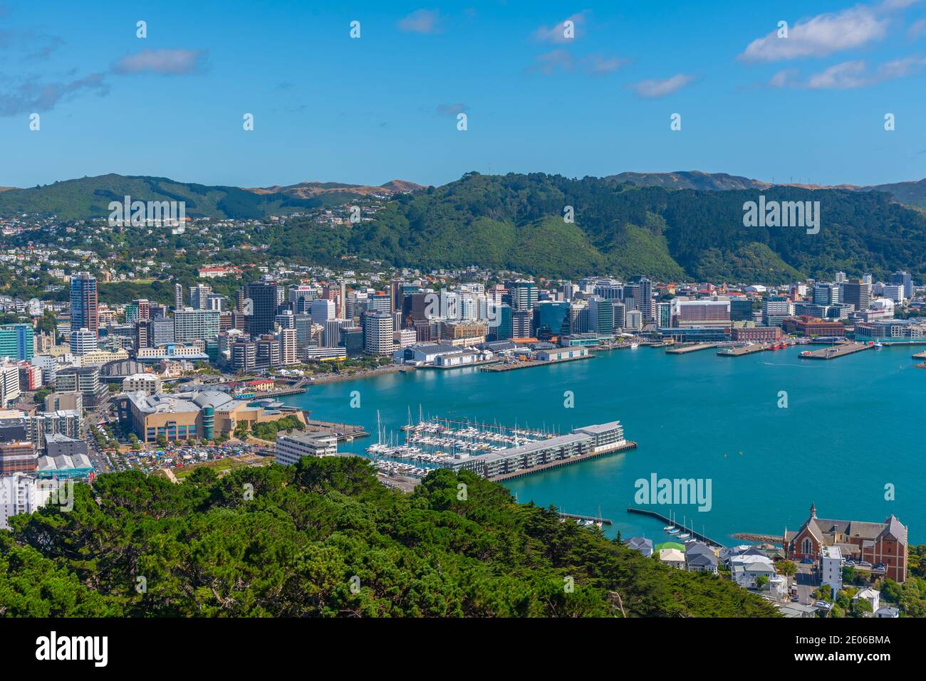 Aerial wellington city skyline victoria hi-res stock photography and ...