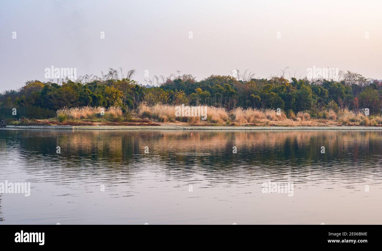Sunset scenery by the Li River in Guilin, Guangxi Stock Photo - Alamy