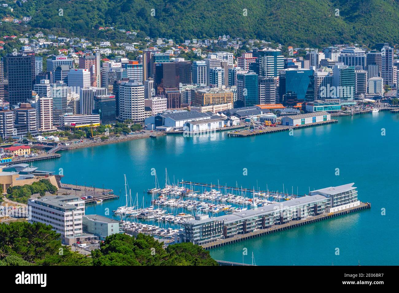Aerial wellington city skyline victoria hi-res stock photography and ...