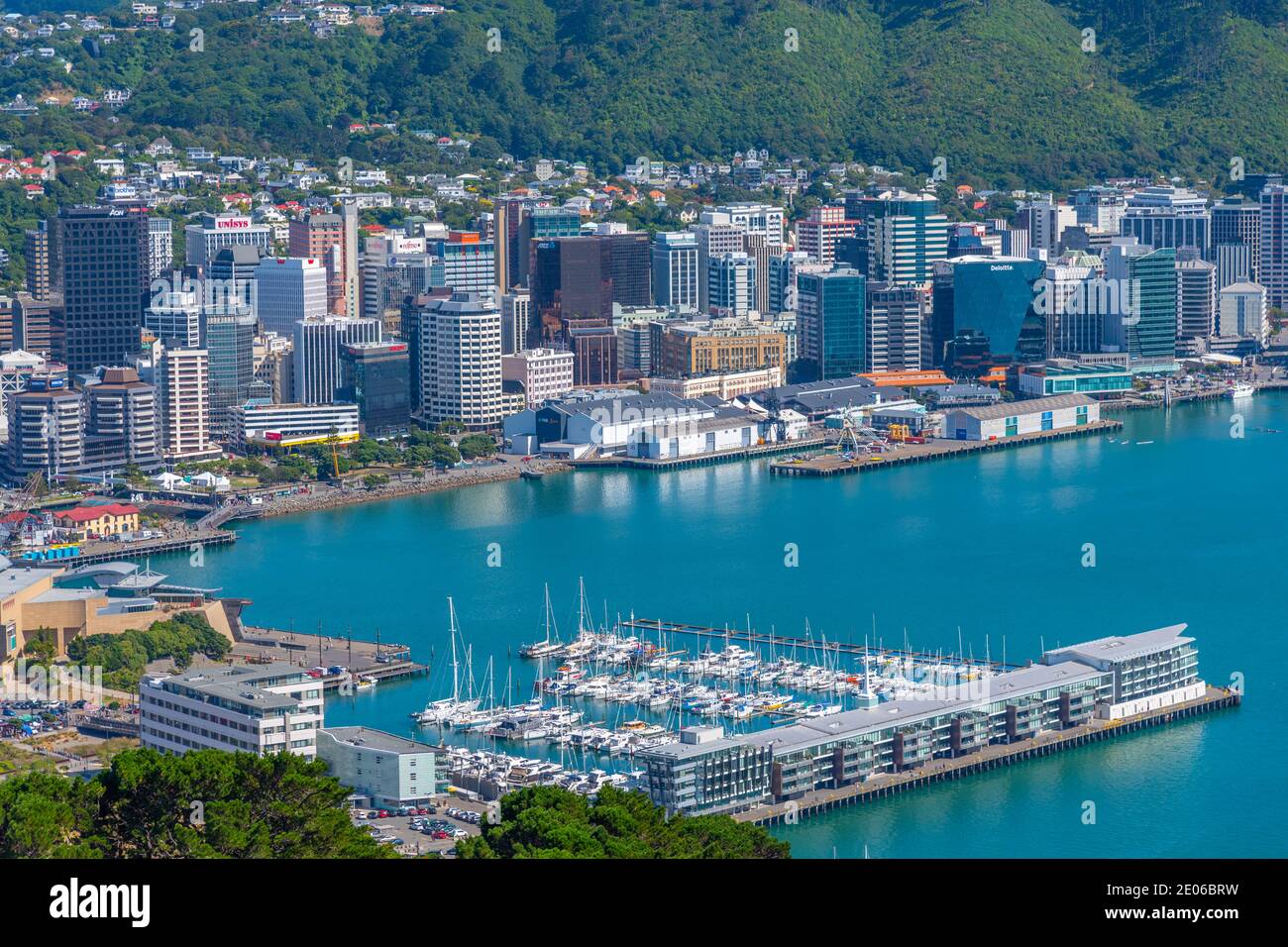 Aerial wellington city skyline victoria hi-res stock photography and ...