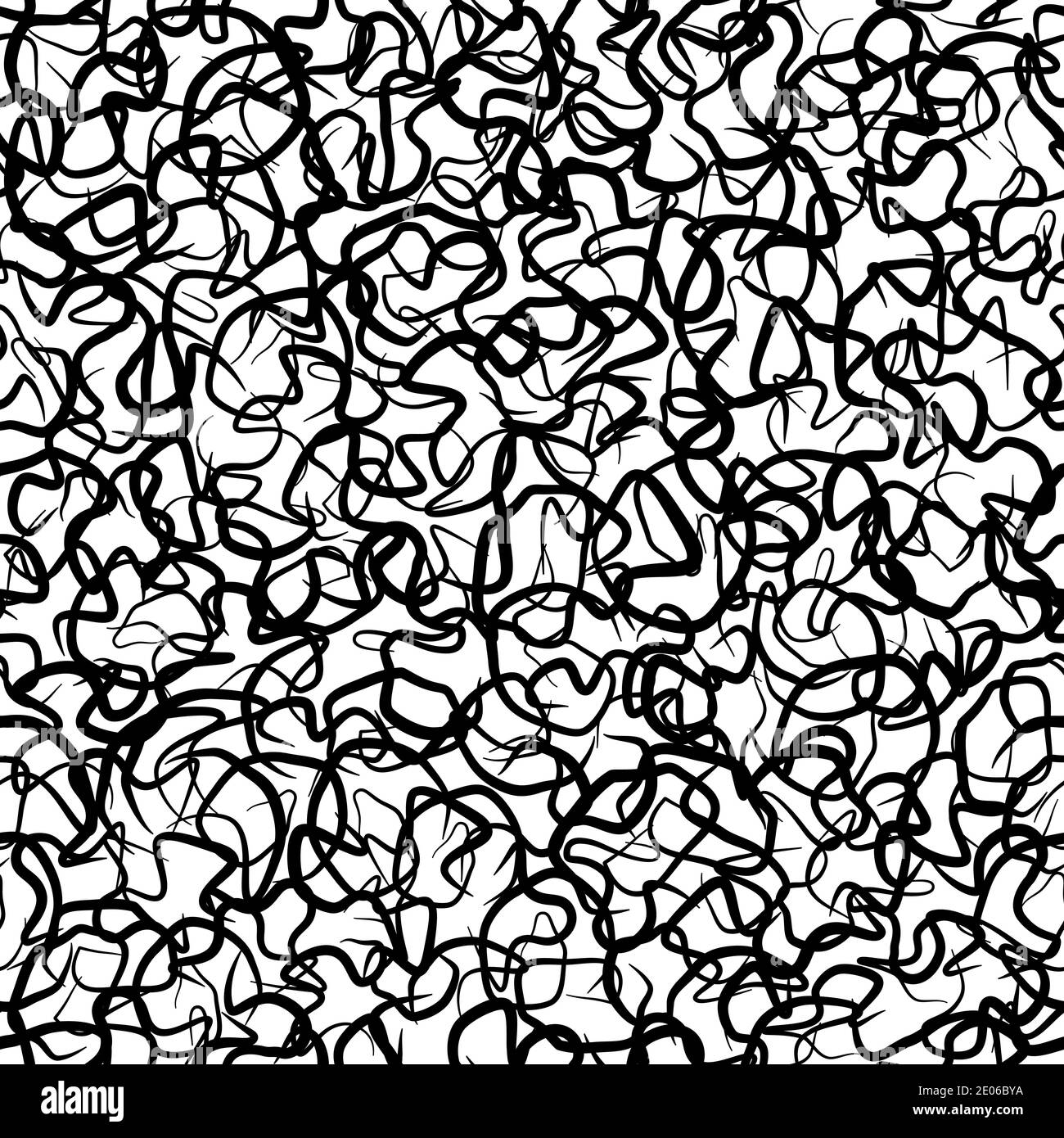 Abstract seamless pattern background of handmade curved lines for ...