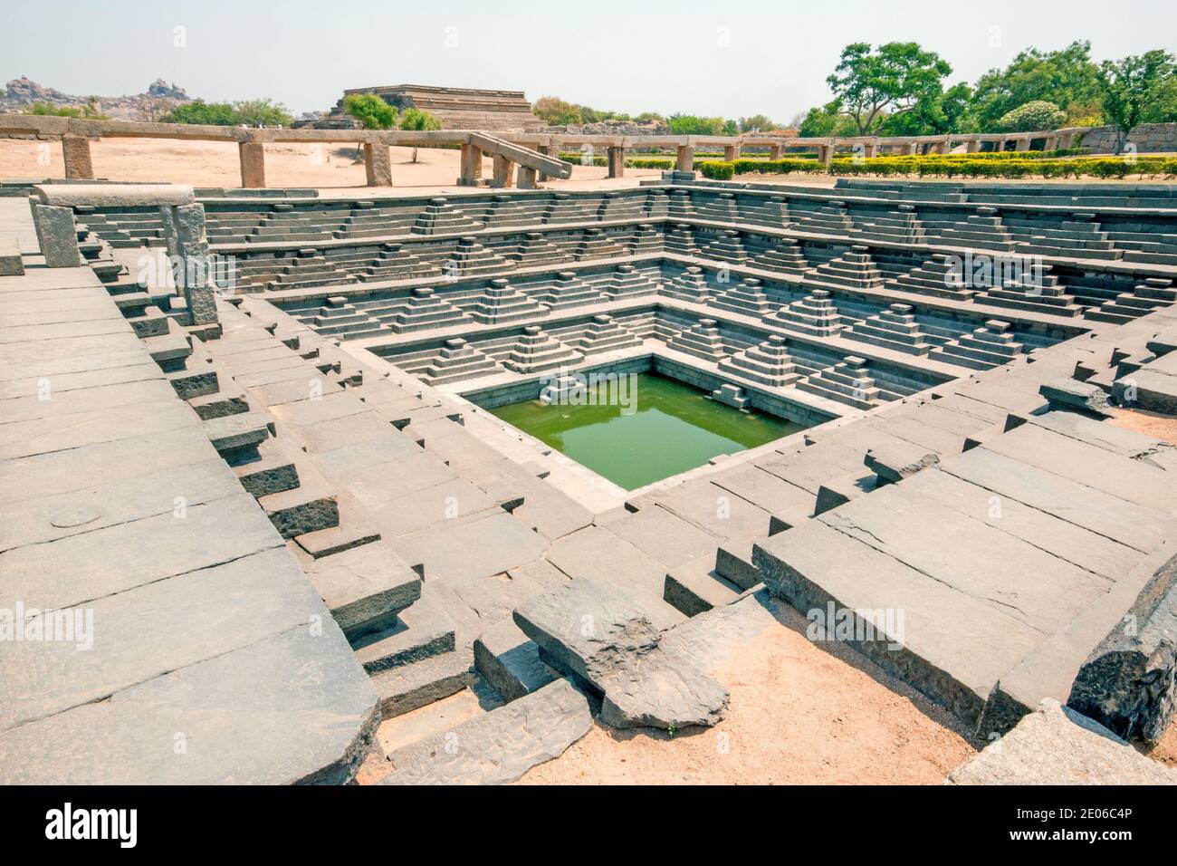 pushkarani ancient pond at hampi Stock Photo - Alamy