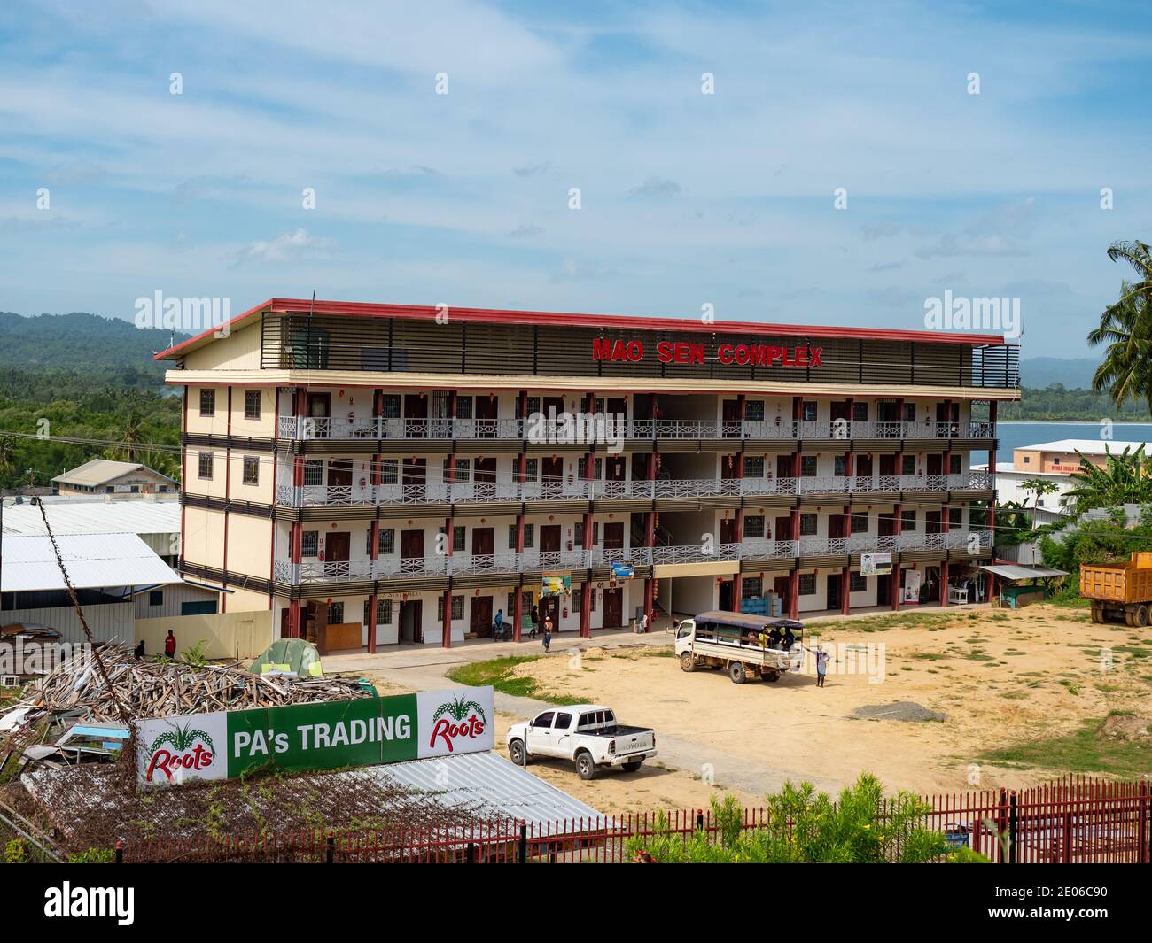 Mao Sen Complex in Wewak, Papua New Guinea. The complex is the tallest ...
