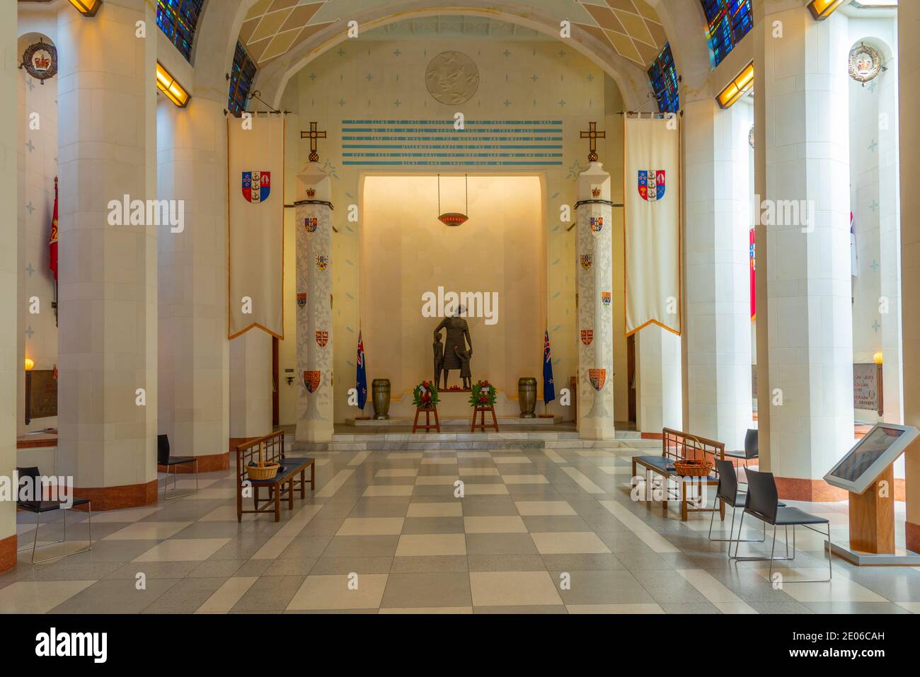 WELLINGTON, NEW ZEALAND, FEBRUARY 8, 2020: Interior of National War ...