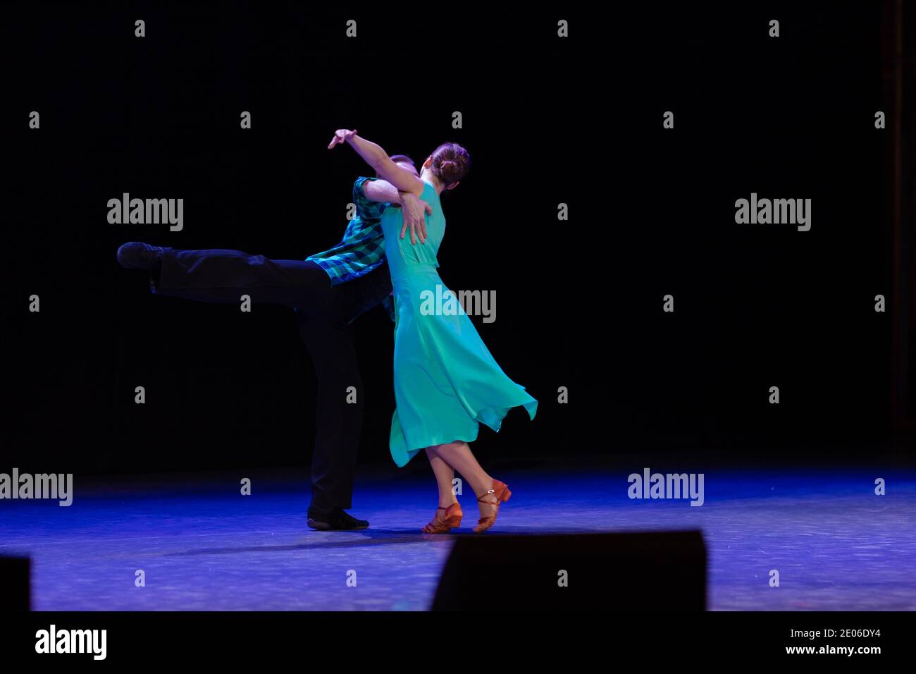 Dancers actors perform in the theater on stage in a dance show Stock ...