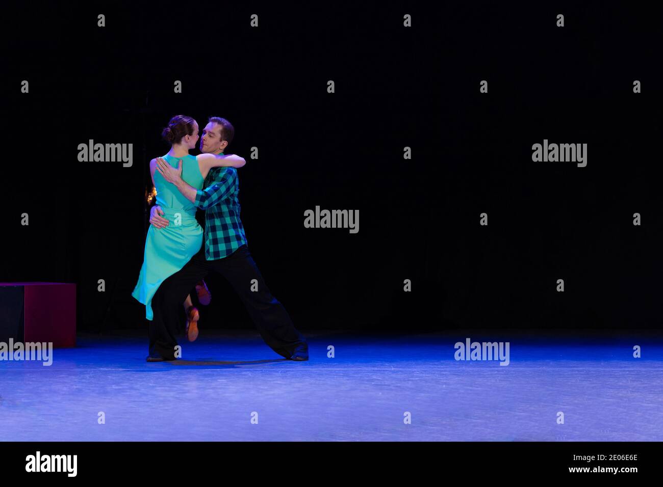 Dancers actors perform in the theater on stage in a dance show Stock ...