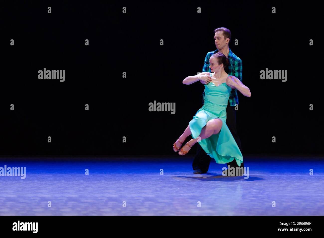 Dancers actors perform in the theater on stage in a dance show Stock ...